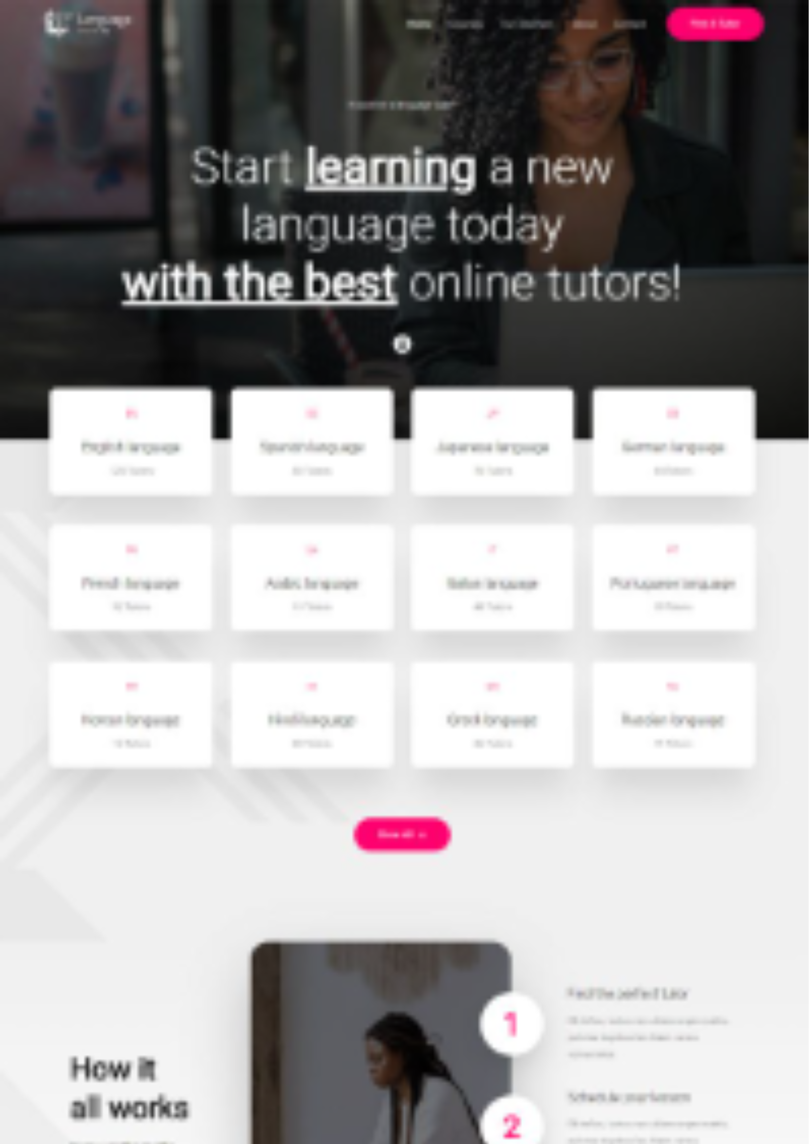 Plantilla web para Tutores de idiomas - Tu Web Fácil