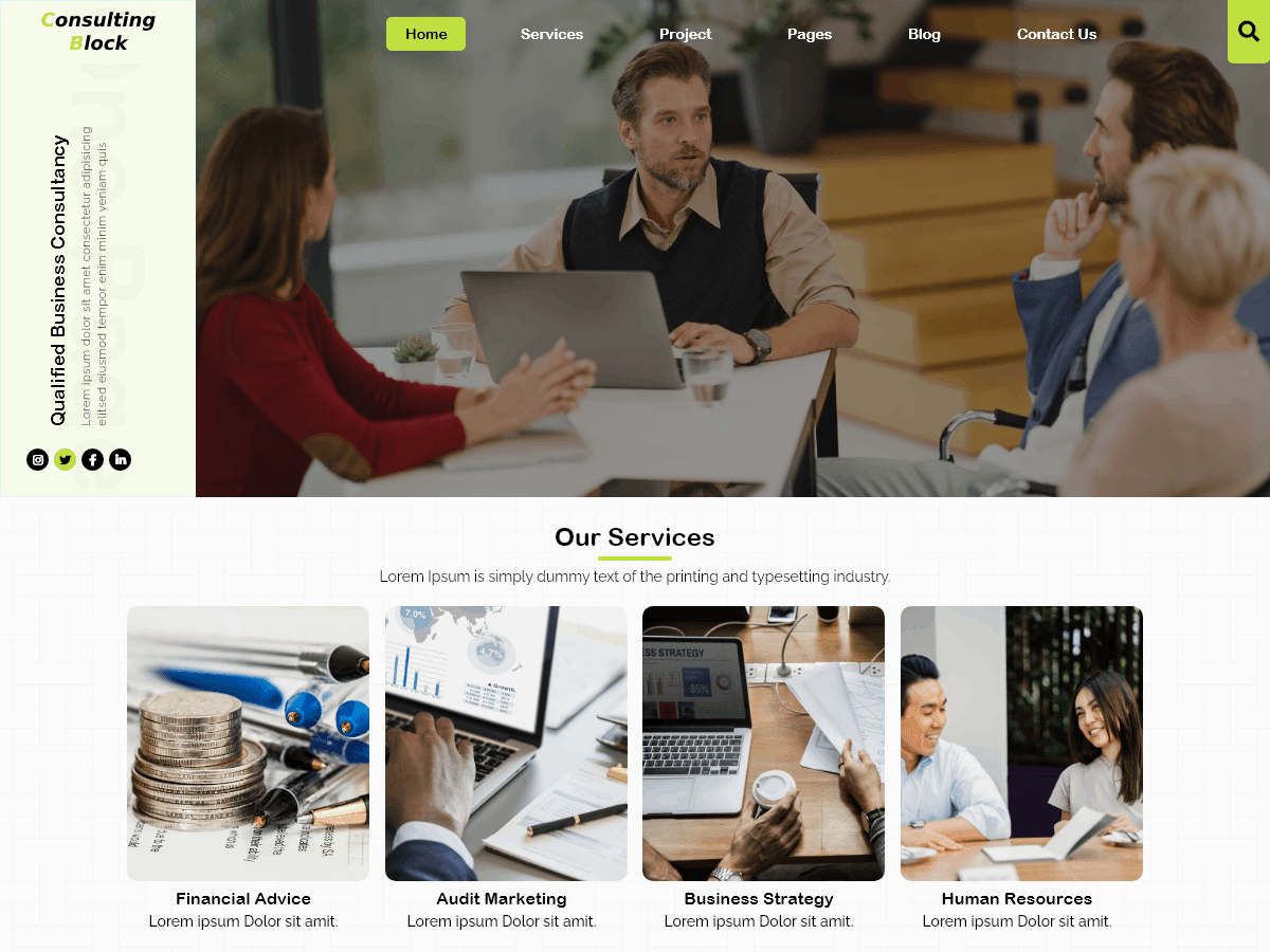 Consulting Blocks: Tema WordPress para Empresas de Consultoría